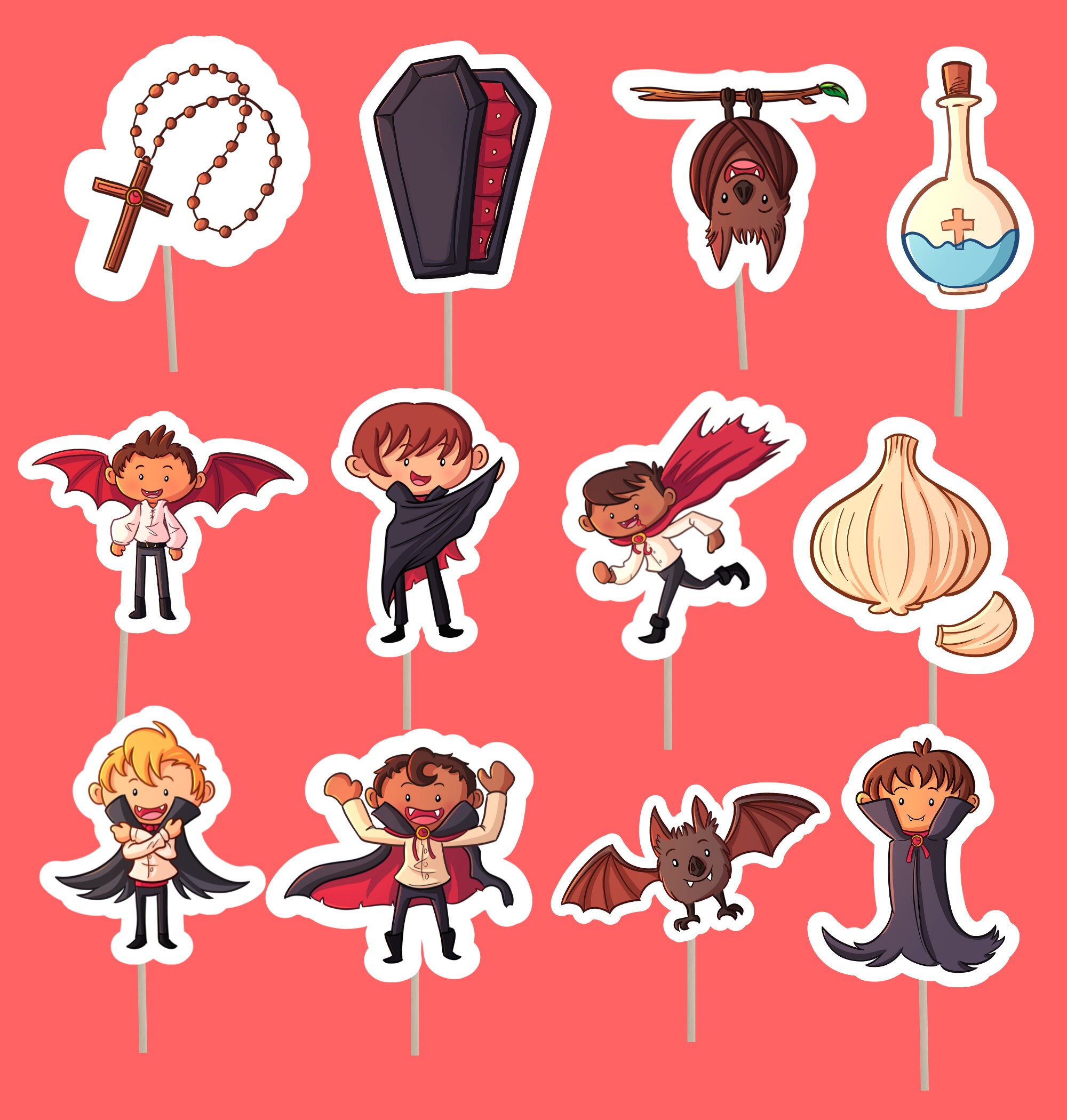 Cute Vampire Boys Printable Cake Topper Table Decor - Etsy Australia