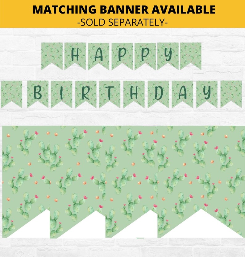 Succulents Cactus Plants Cupcake Toppers Printable Digital Instant ...