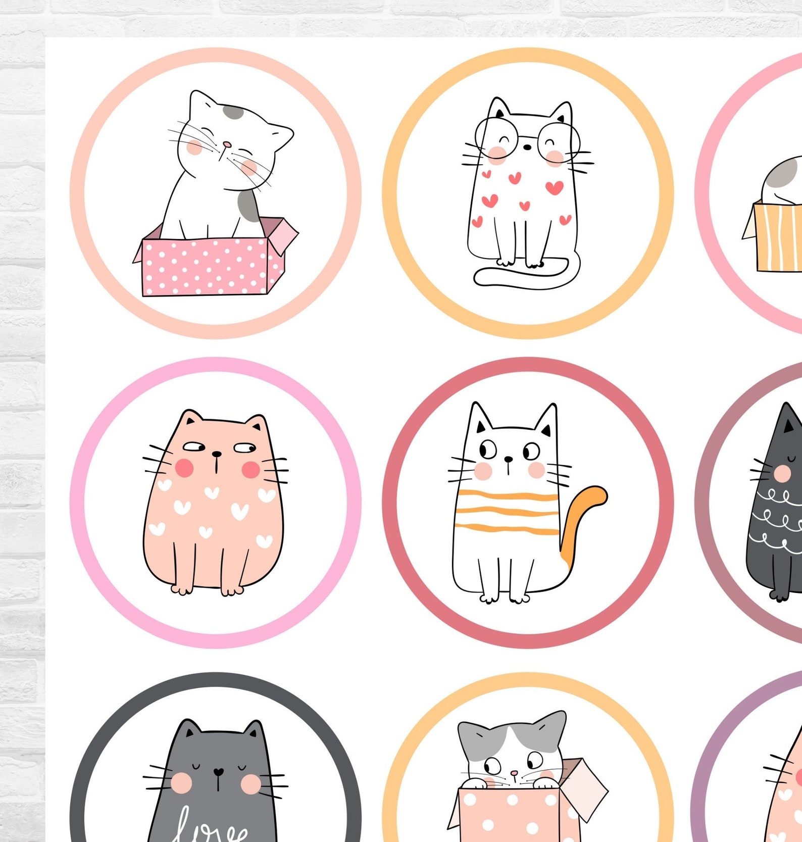 Cat Pet Puuurfect Cupcake Toppers Printable Digital Instant Download ...