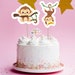 Cute Monkey Printable Cake Topper Decor Centerpiece or Digital Instant ...