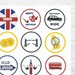 British Cupcake Toppers Printable Digital Instant Download British Tea ...