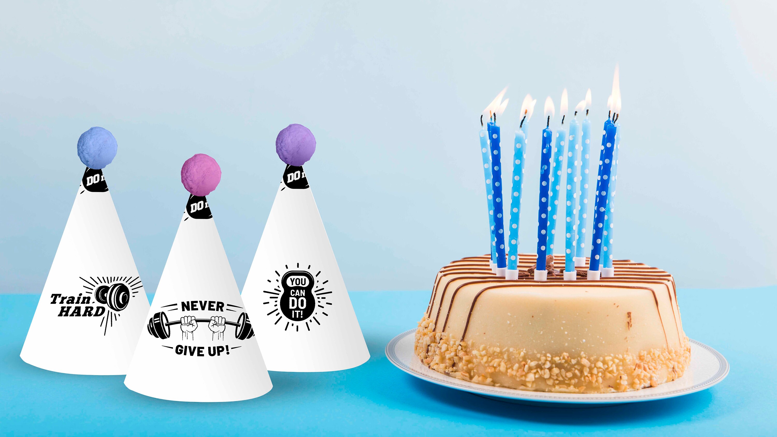 Printable Party Hats Party Bodybuilding Bodybuilder Birthday Party ...