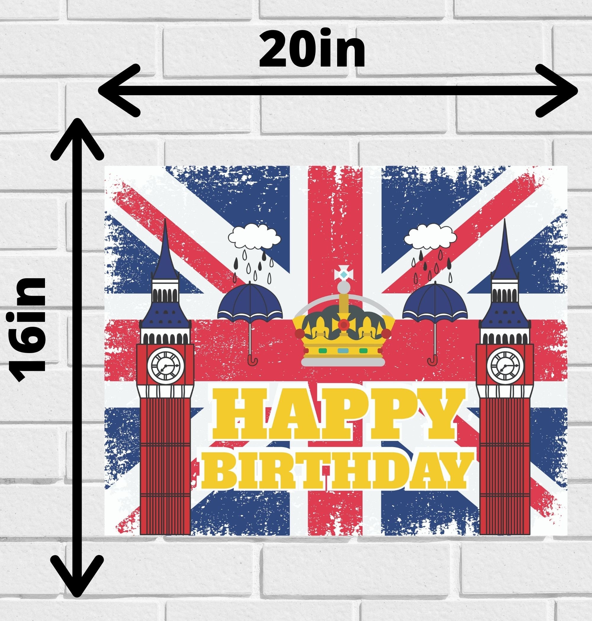 British Backdrop Sign Printable Digital Instant Download British Union ...