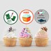 Fishing Birthday Party Printable Cupcake Toppers Digital Instant ...