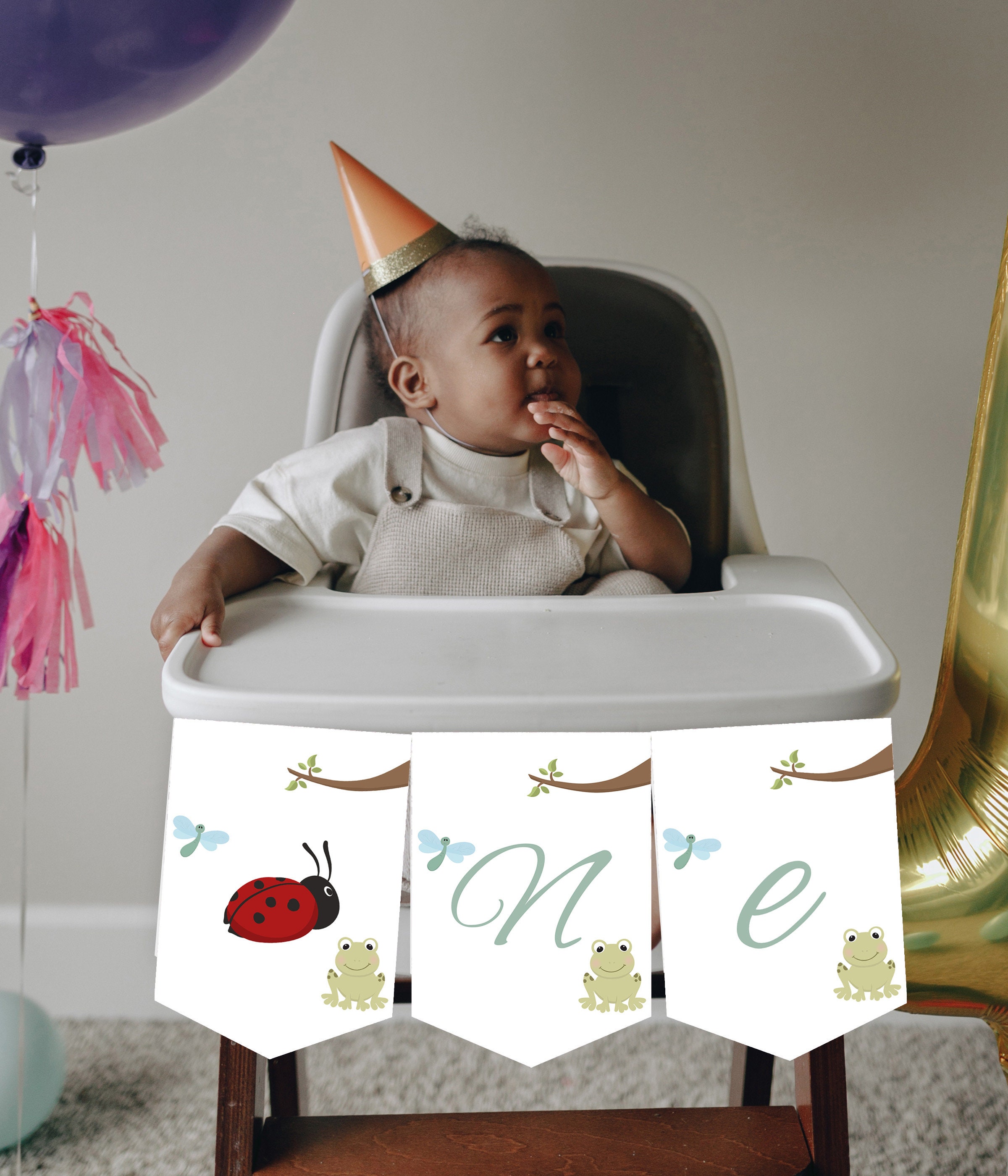 Woodland Animals Cute High Chair Banner / Woodland Animals Cute Girl ...