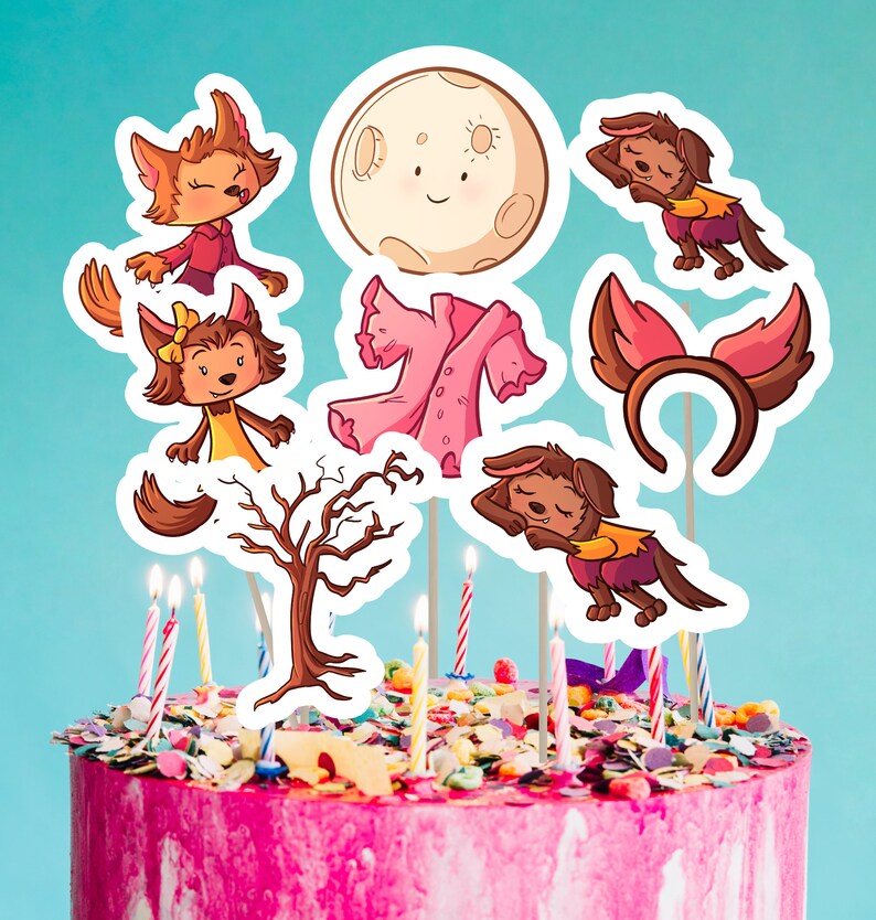 Werewolf Girls Halloween Printable Cake Topper Table Decor - Etsy Canada