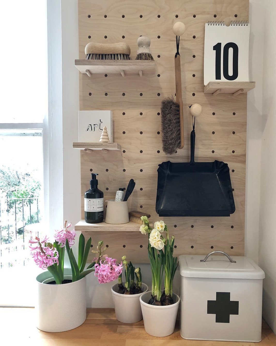 Birch Pegboard | Pegboard | Custom Pegboard | Shelving | Wall Storage ...