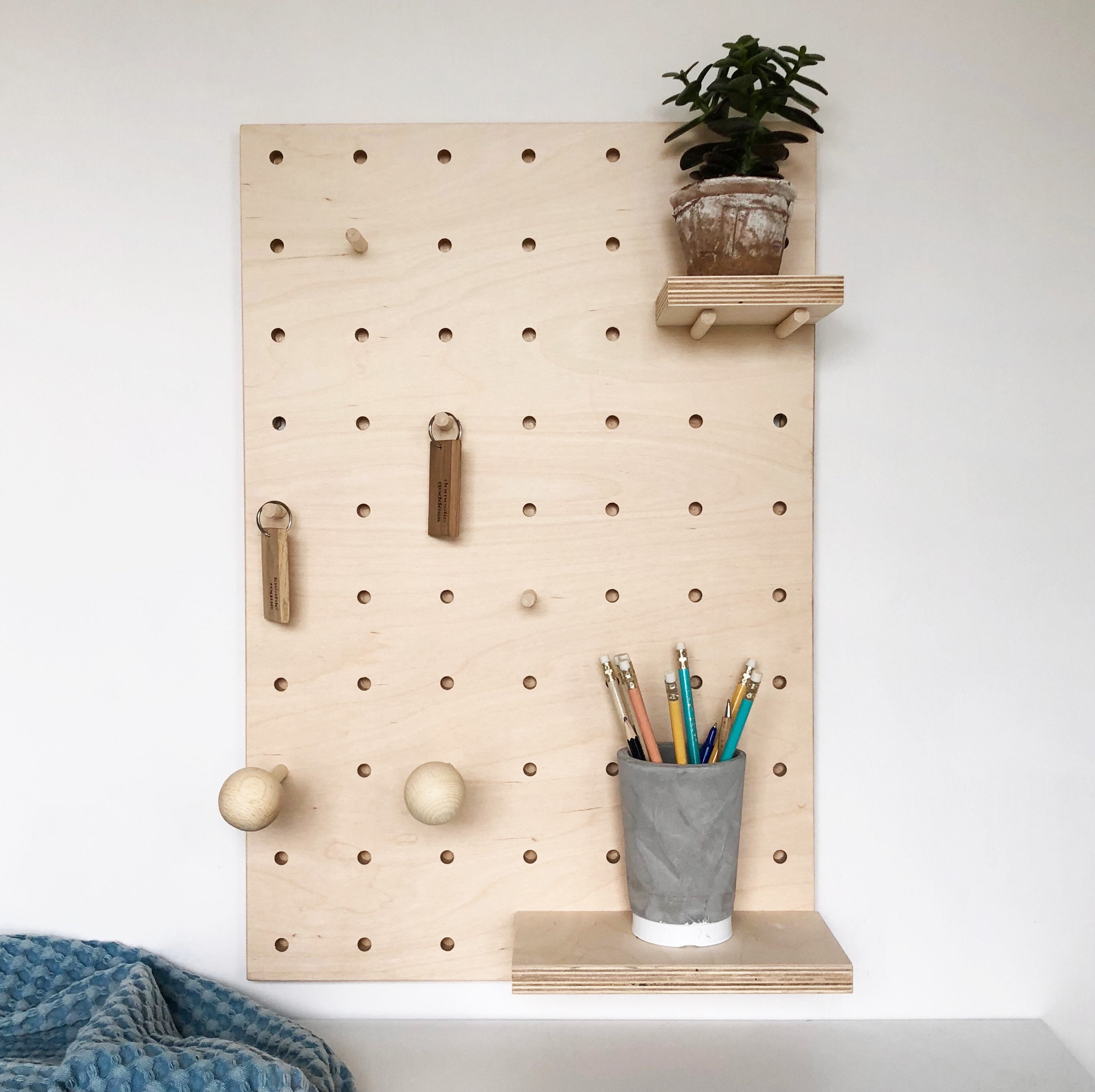 Birch Pegboard | Pegboard | Custom Pegboard | Shelving | Wall Storage ...