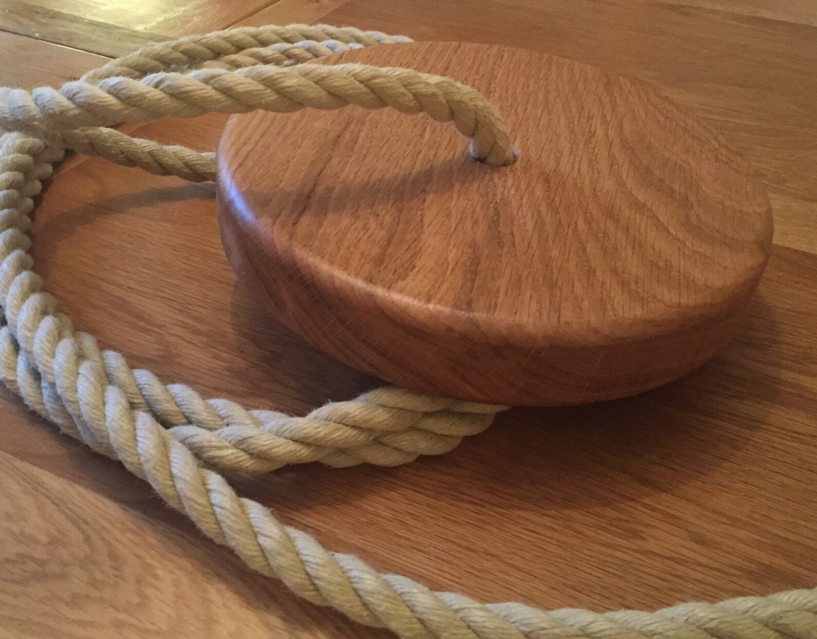 Oak Button Swing Monkey Swing Wooden Swing Tree Swing - Etsy