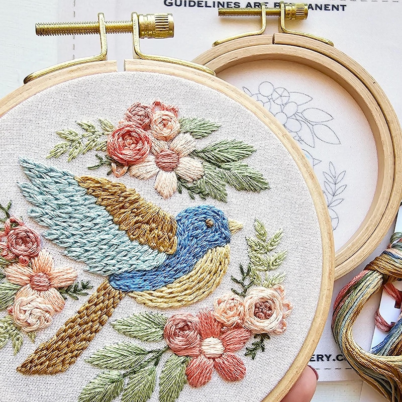 Bluebird Embroidery - Etsy