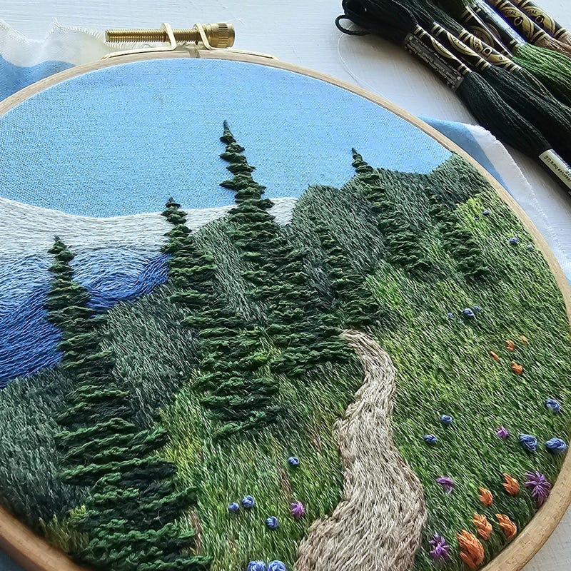 Embroidery Landscape - Etsy