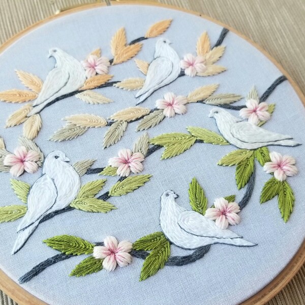 Dove Embroidery - Etsy