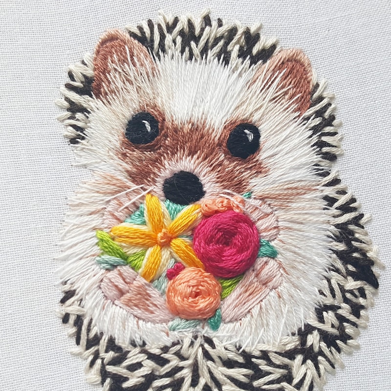 Hedgehog Embroidery Design - Etsy