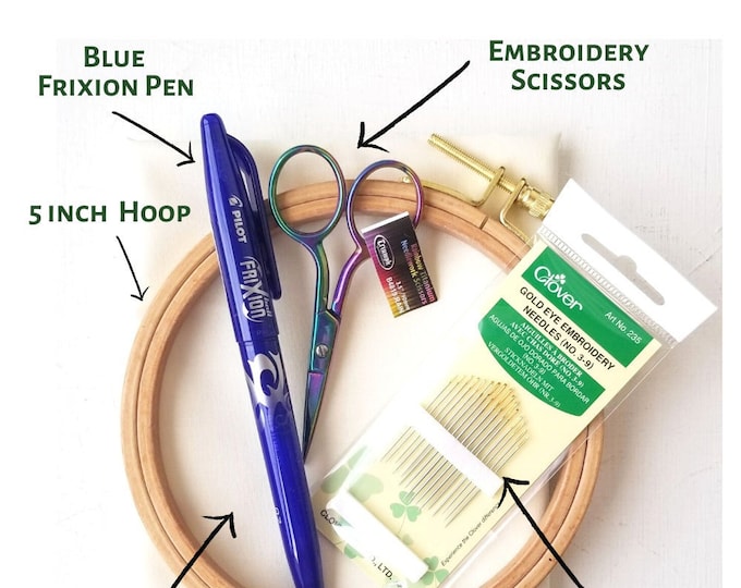 Starter Hand Embroidery Set, Beginner Needlepoint Basic Embroidery ...