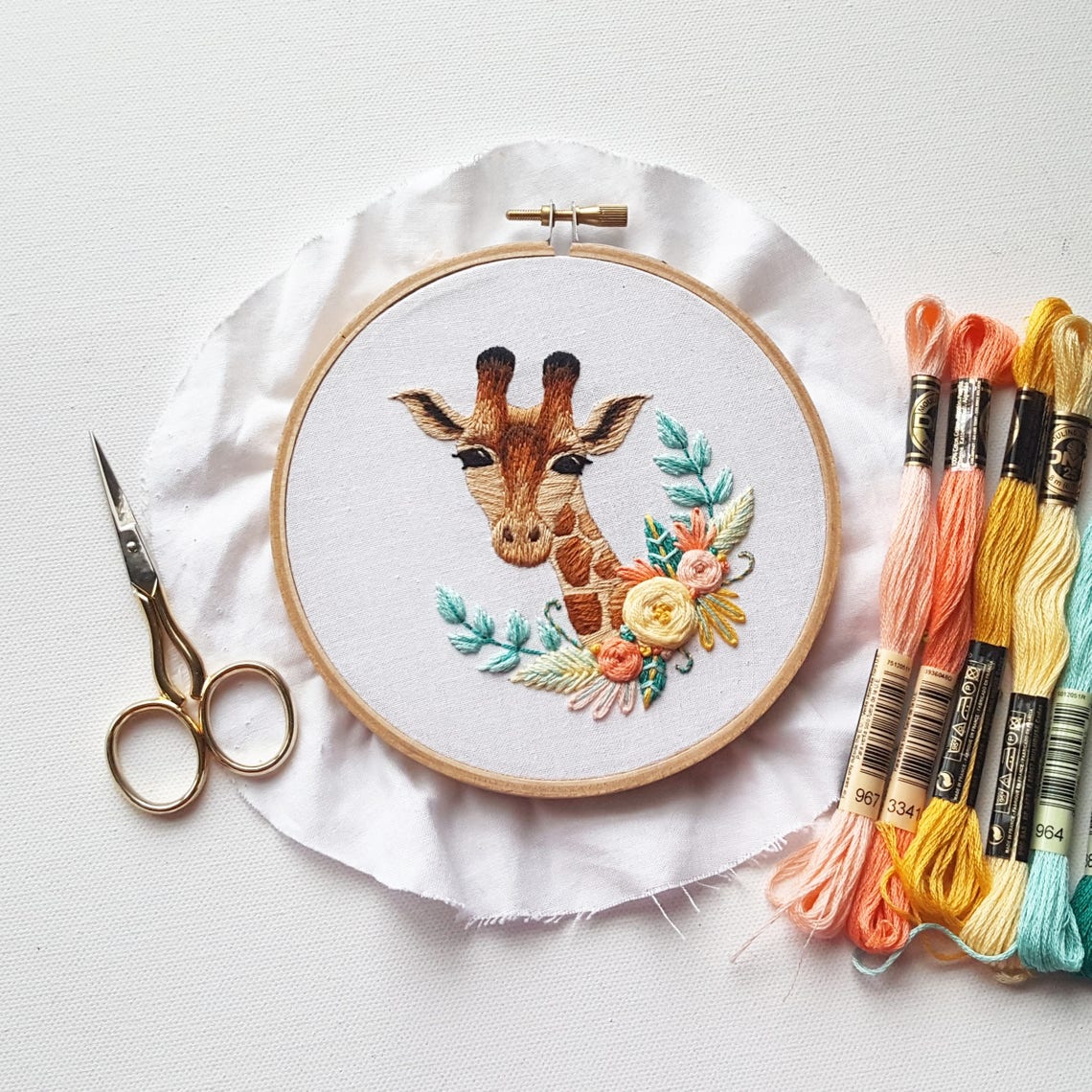 Beginner Thread Painting Giraffe Pattern DIY Custom Nursery - Etsy Canada