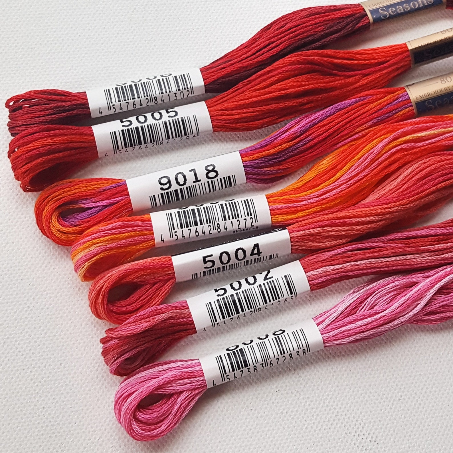 Red Hand Embroidery Thread Pink Cotton Thread Embroidery - Etsy