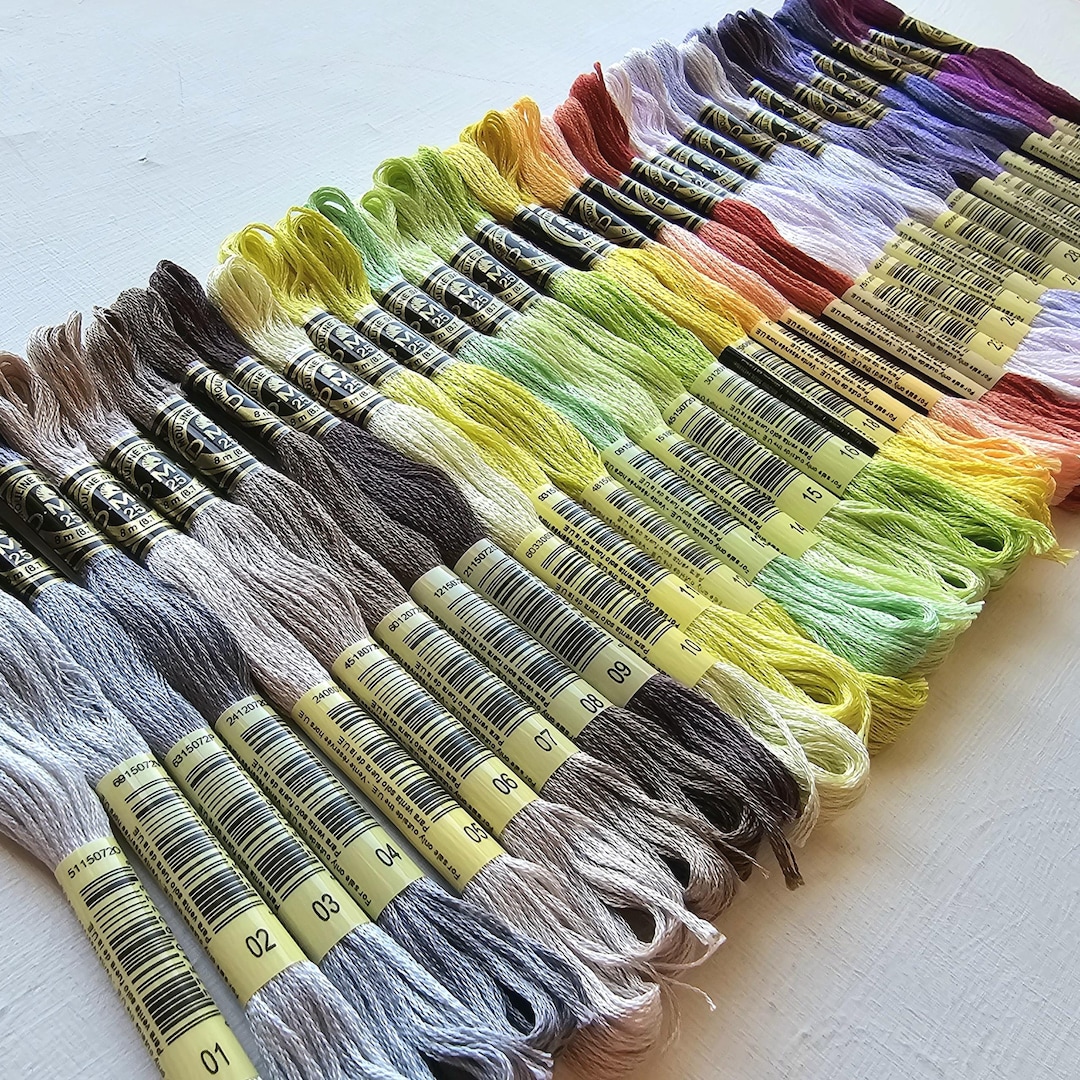 New DMC Colors Hand Embroidery Floss Bundle, DMC 1 - 35 Six-stranded ...