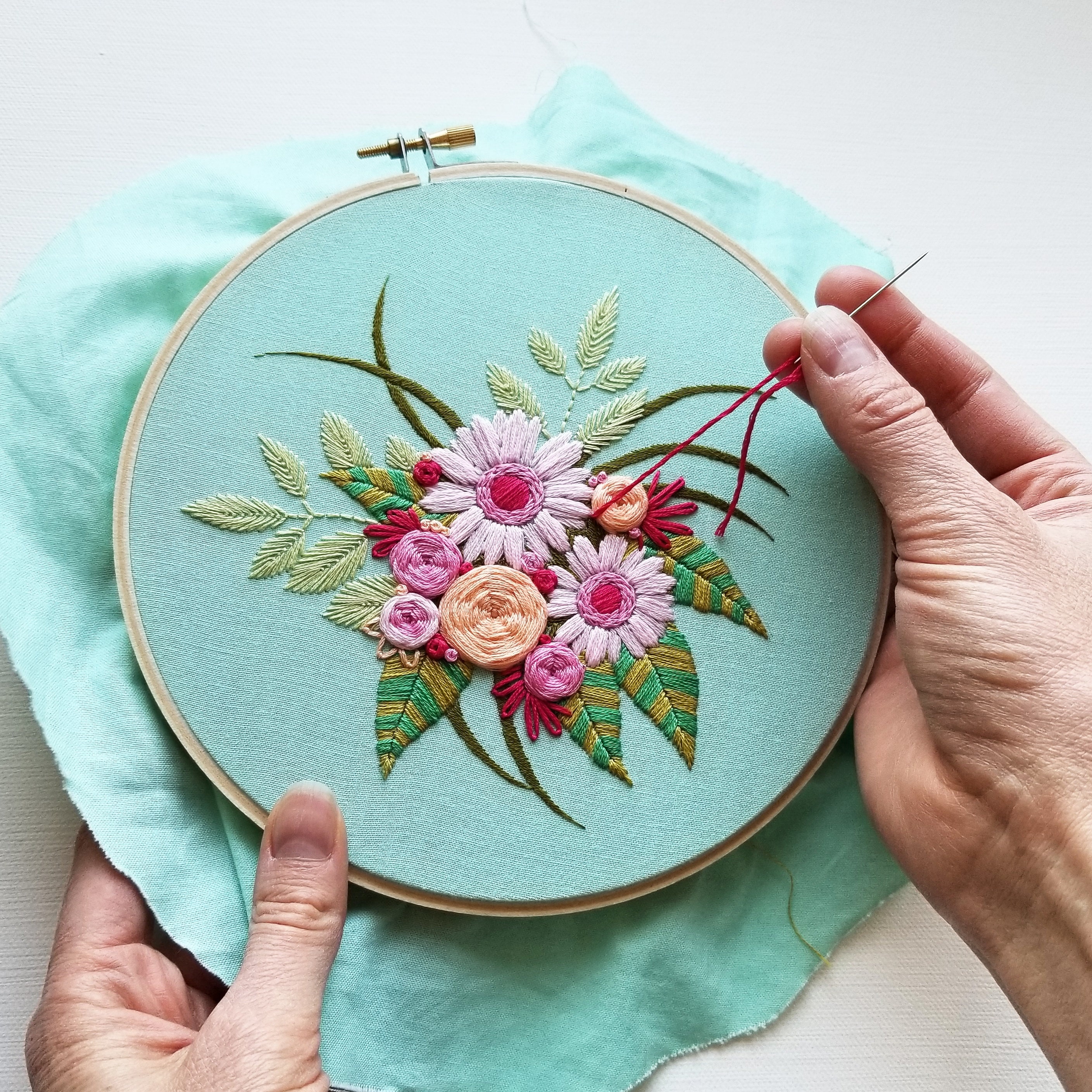 Modern Hand Embroidery Pattern Embroidery Design Pdf Daisy - Etsy