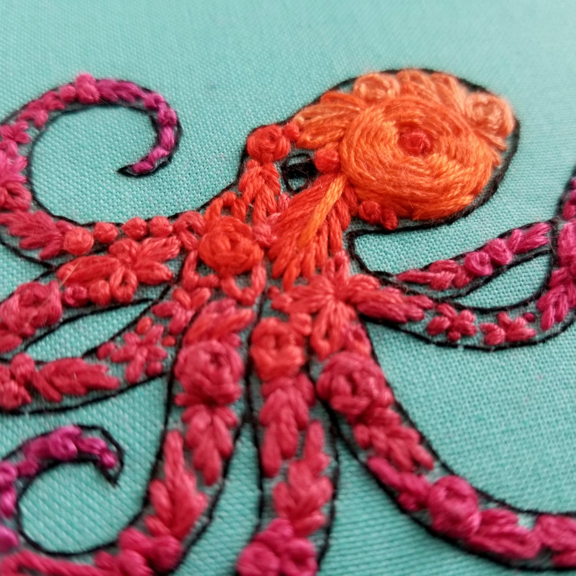 DIY Octopus Embroidery Pattern Modern Hand Embroidery PDF - Etsy