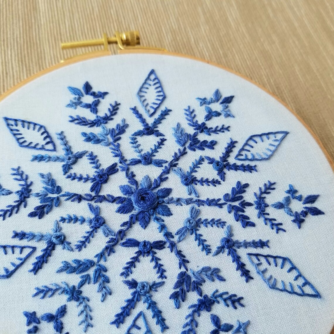 Winter Snowflake Embroidery Pattern Hand Embroidery Sampler - Etsy