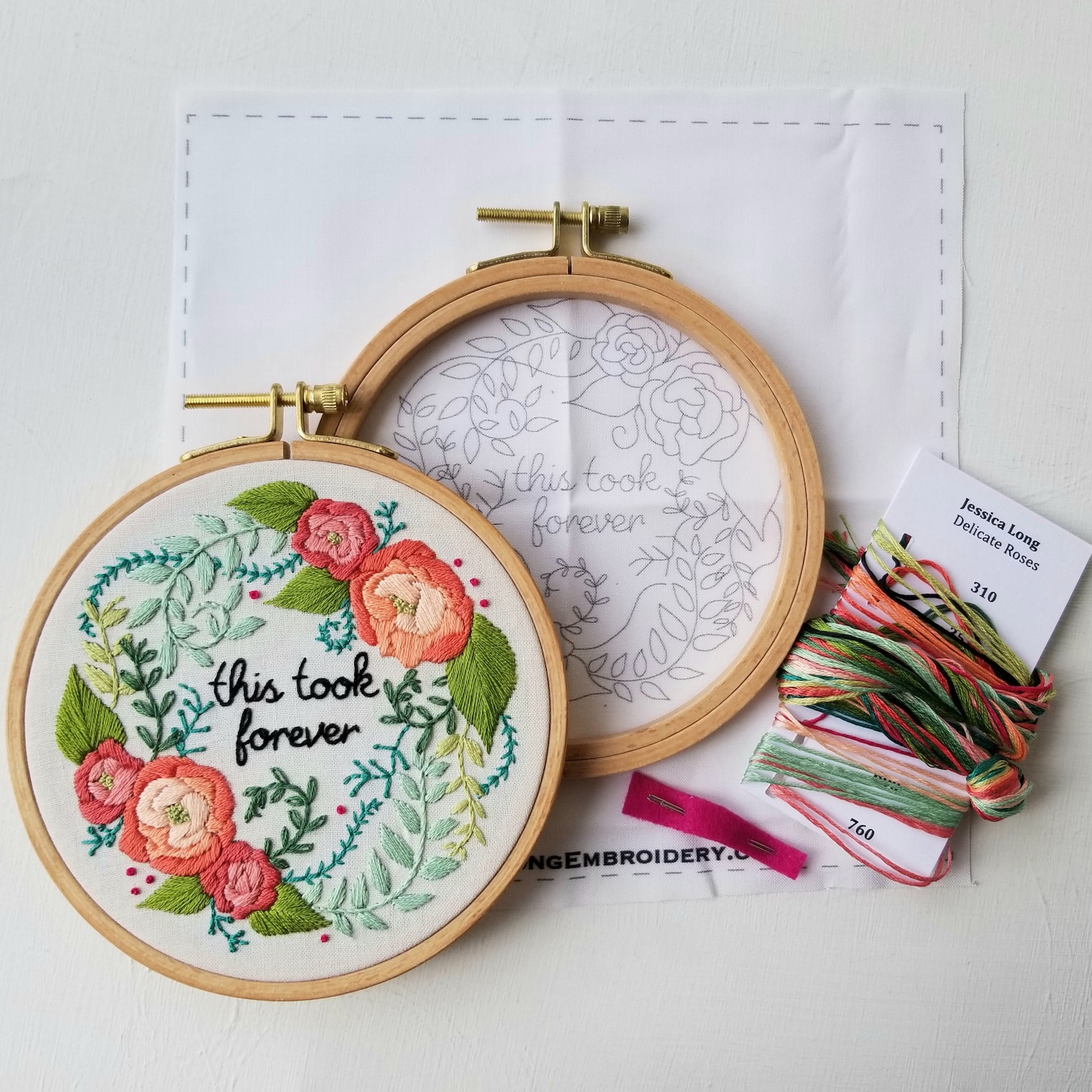Snarky Hand Embroidery Kit This Took Forever Funny Diy - Etsy