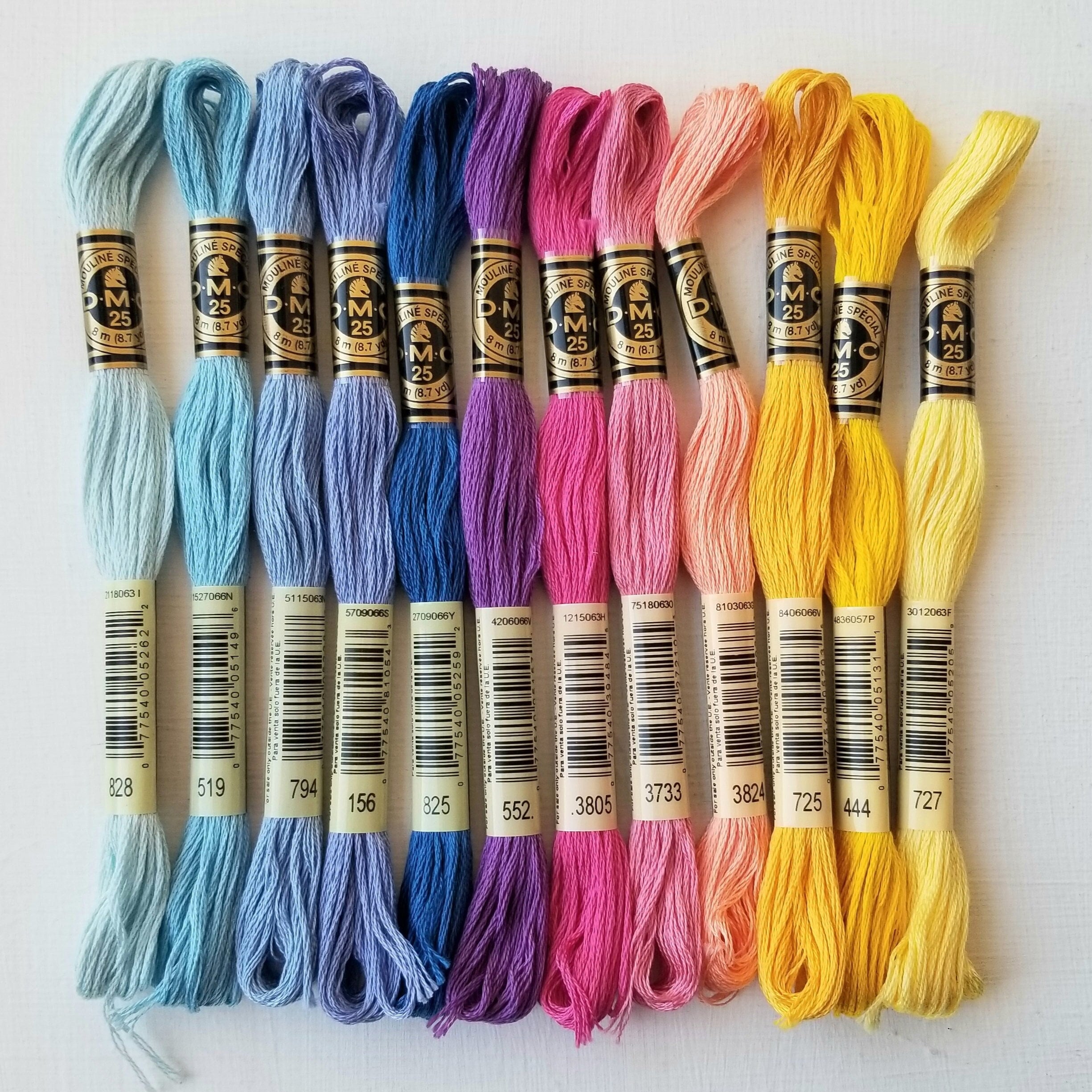 Bright Sunset Colors Hand Embroidery Floss DMC 6 stranded Cotton Embroidery Thread Cross Stitch Beginner Supply Set Etsy Canada