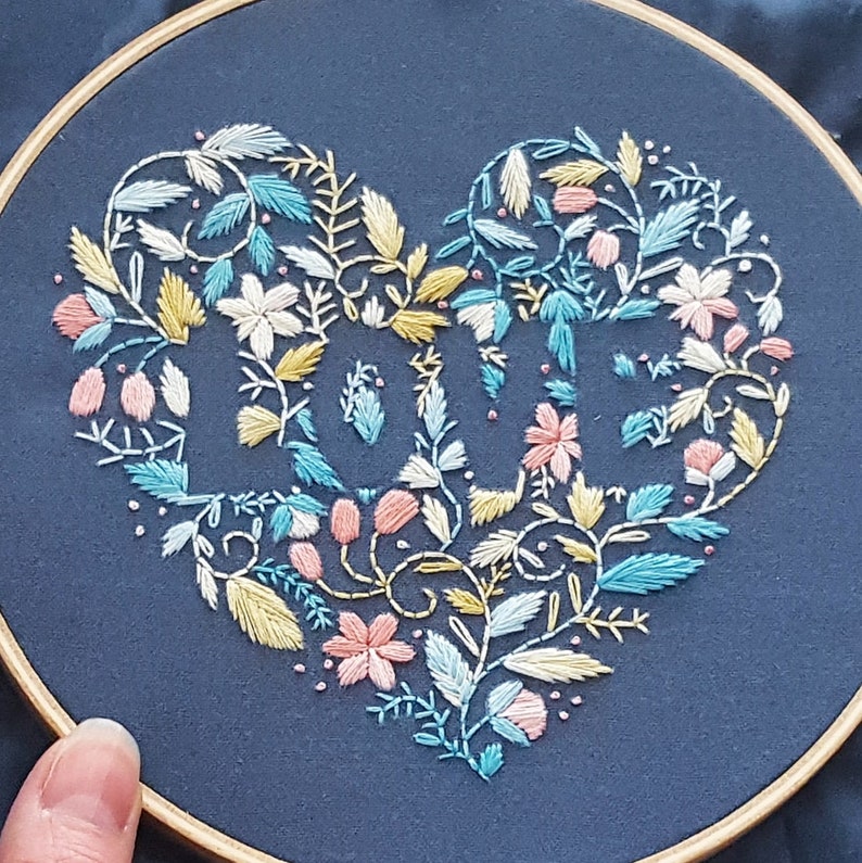 Minimalistic Embroidery Pattern Flowers DIY Handmade Wedding - Etsy