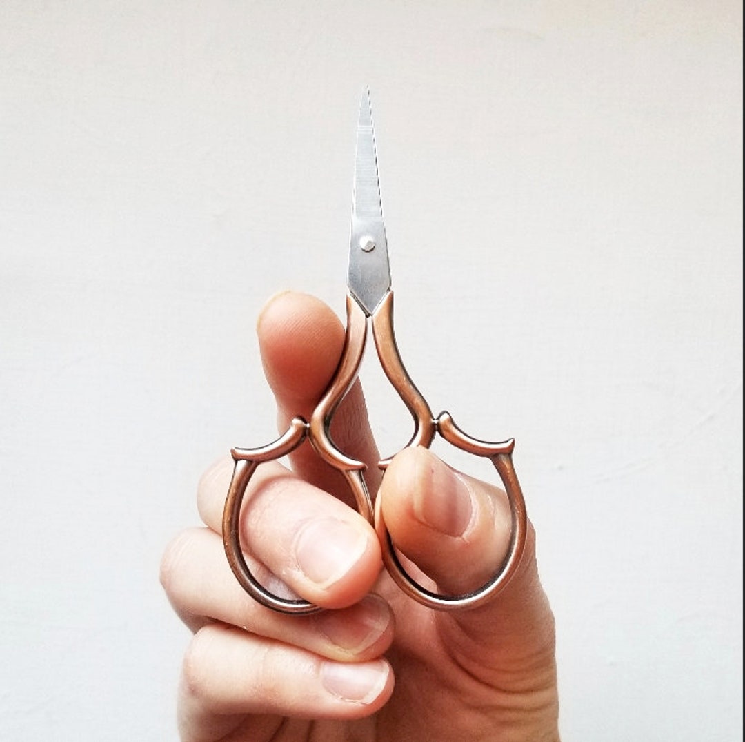 Elegant Copper Handled Embroidery Scissors, Small Pretty Scissors for ...