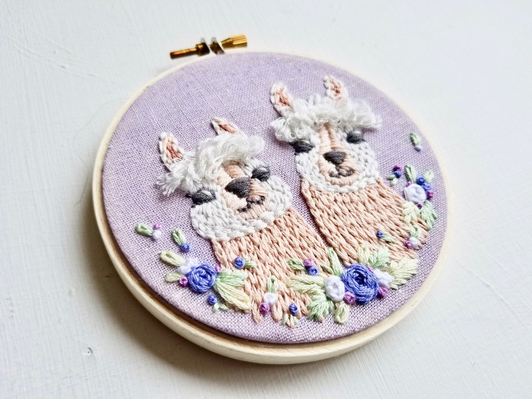 Llama Hand Embroidery Design, Modern Digital Download, DIY Animal PDF ...