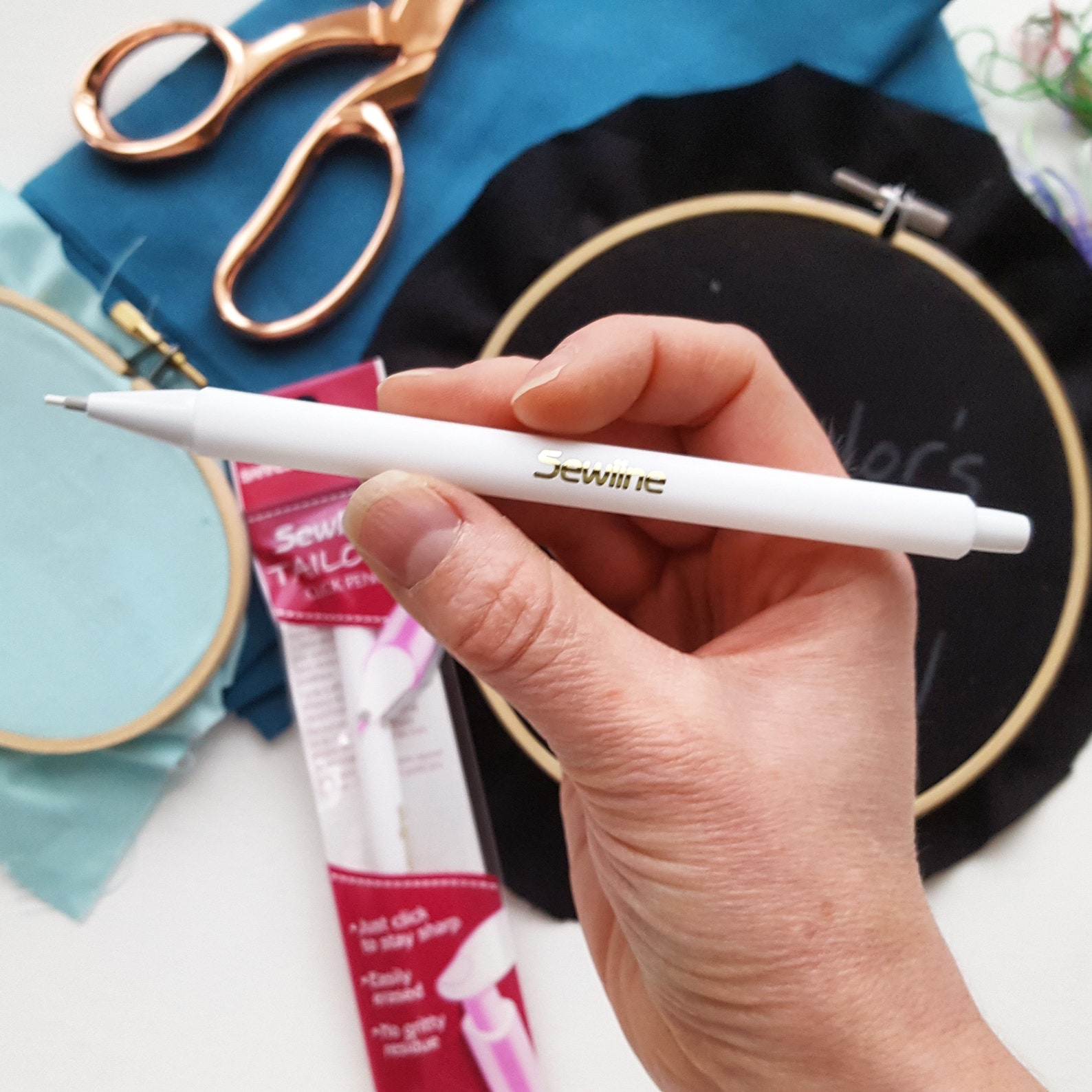 Tailor's Chalk Pencil for Fabric, Erasable White Transfer Pencils ...