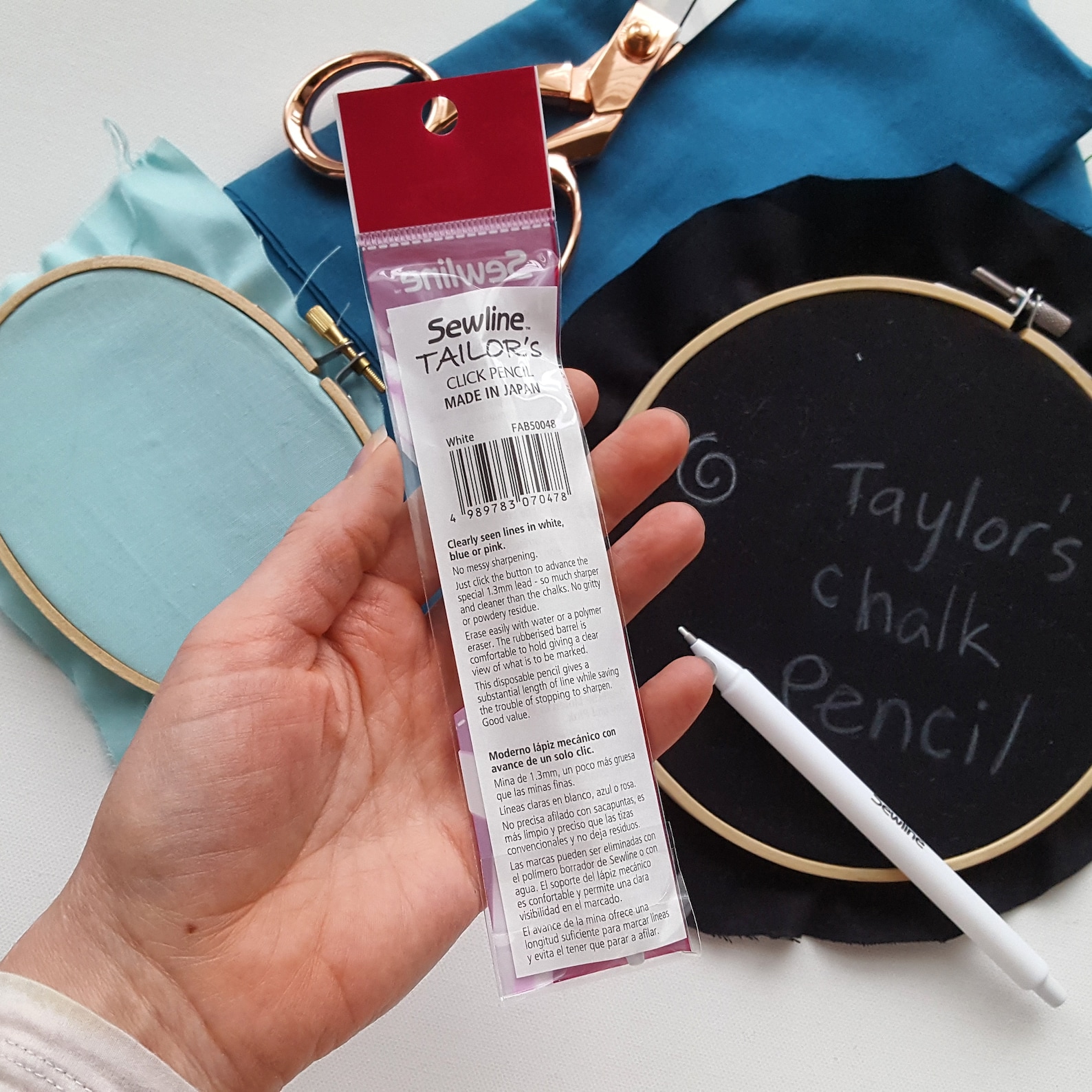 Tailor's Chalk Pencil for Fabric, Erasable White Transfer Pencils ...