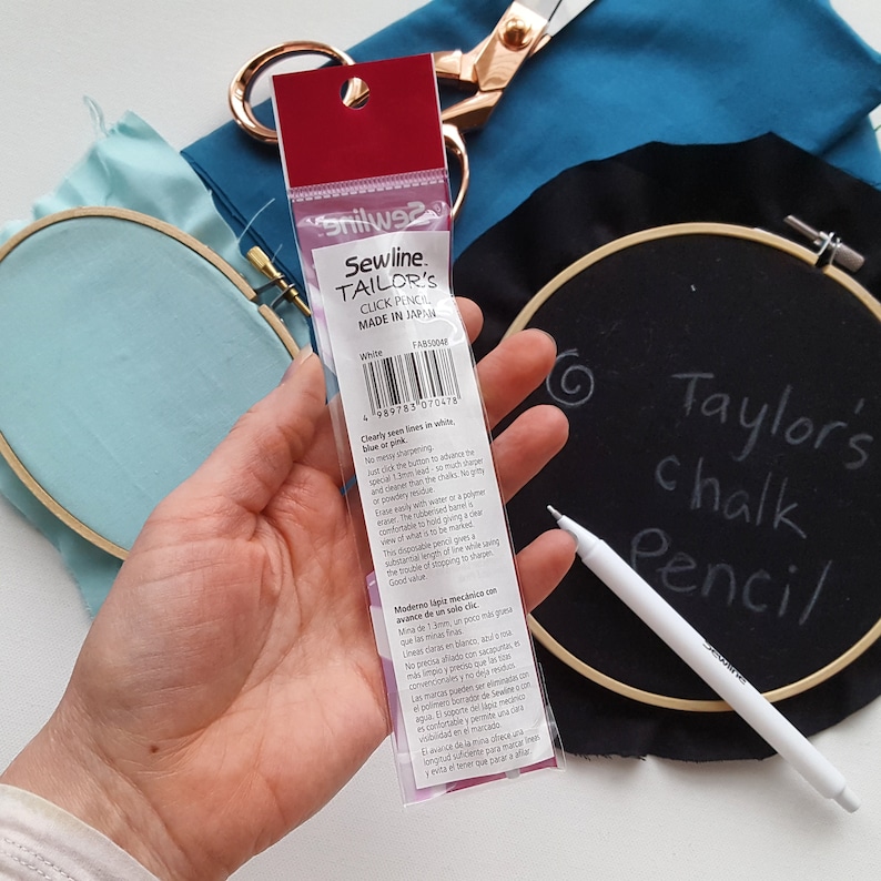 Tailor's Chalk Pencil for Fabric, Erasable White Transfer Pencils ...