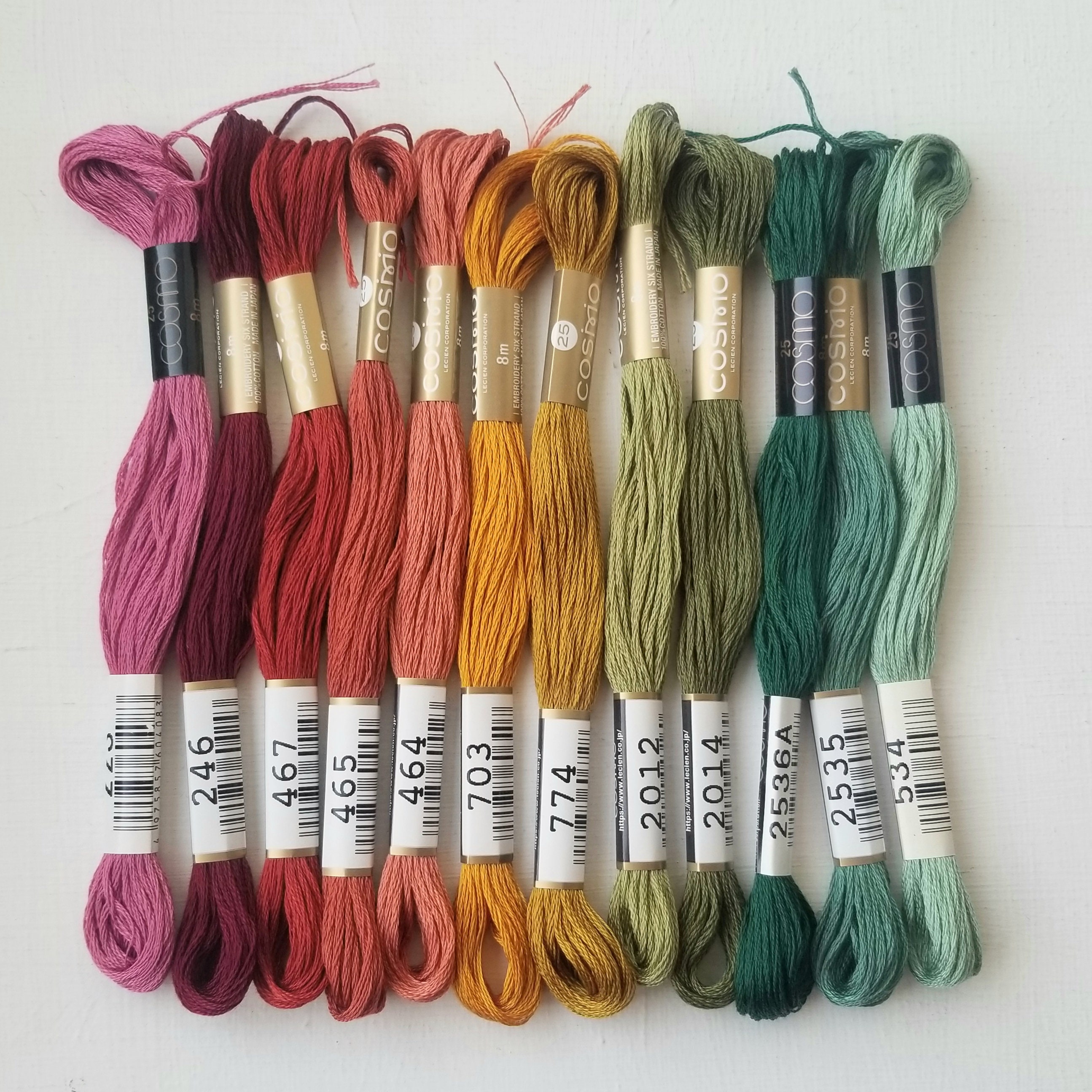 Lecien Cosmo Floss Bundle, Cross Stitch Floss, Six-stranded Hand ...