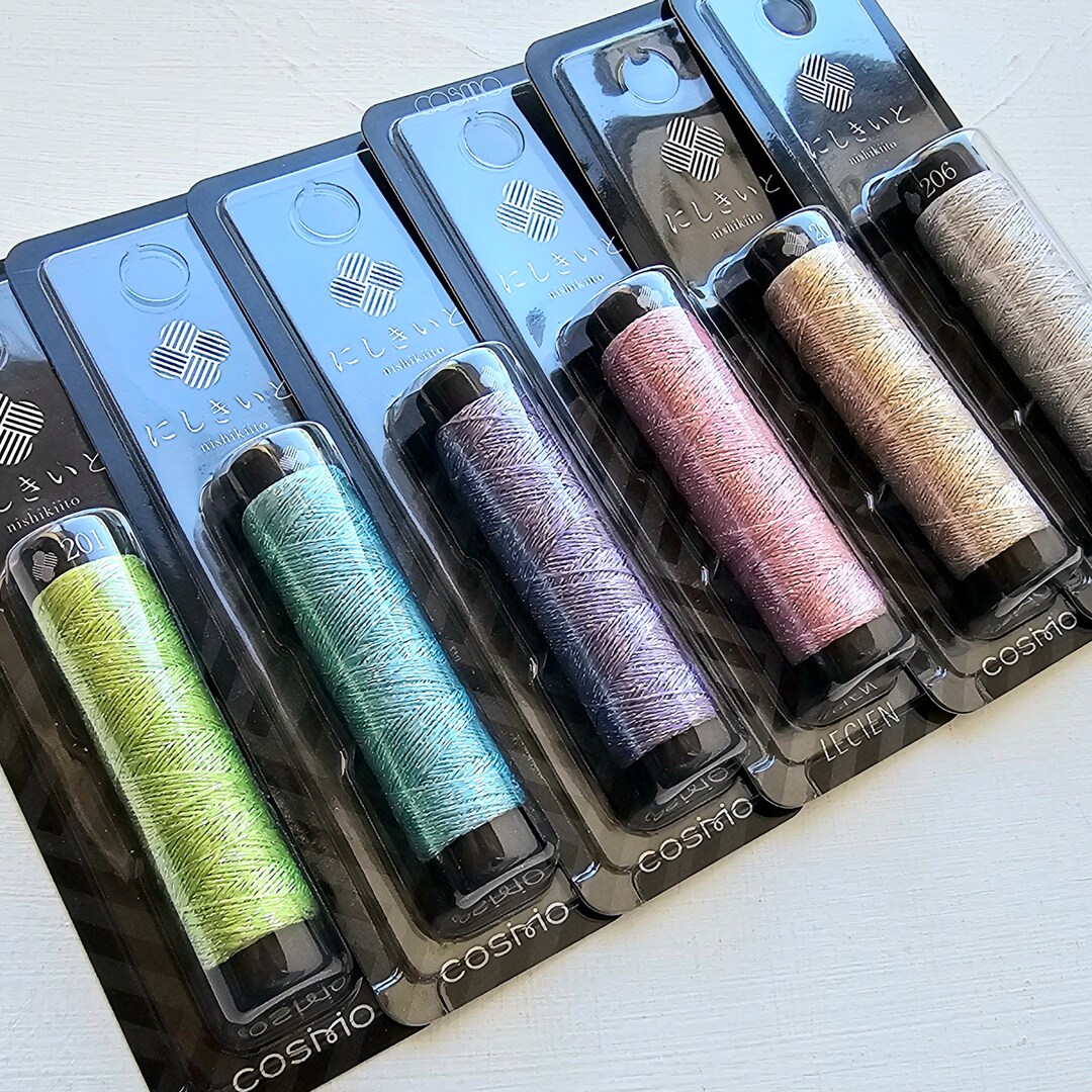 Pastel Metallic Thread Collection for Hand Embroidery and Cross Stitch ...