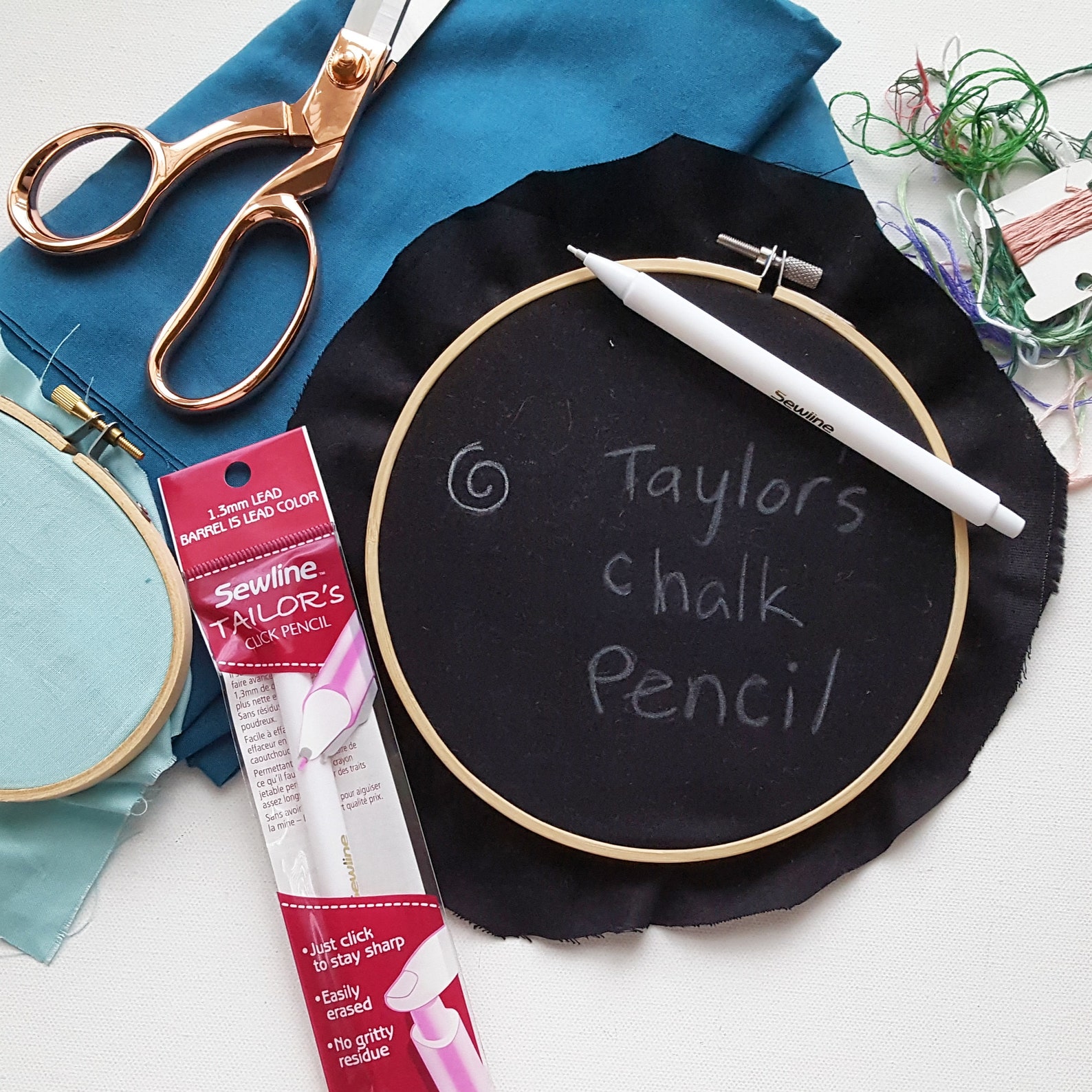 Tailor's Chalk Pencil for Fabric, Erasable White Transfer Pencils ...