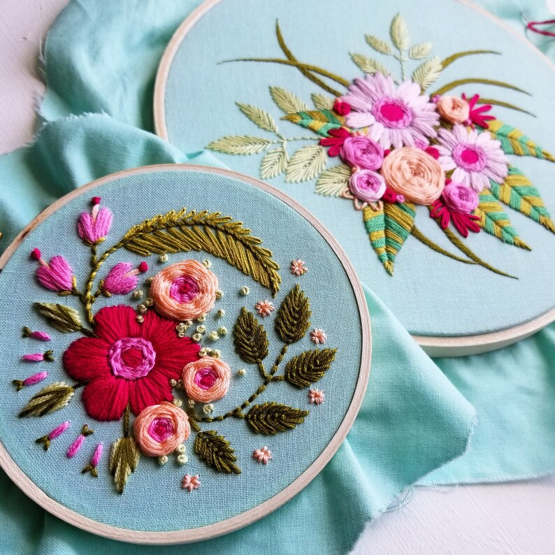 Modern Hand Embroidery Pattern, Embroidery Design Pdf, Daisy Design ...