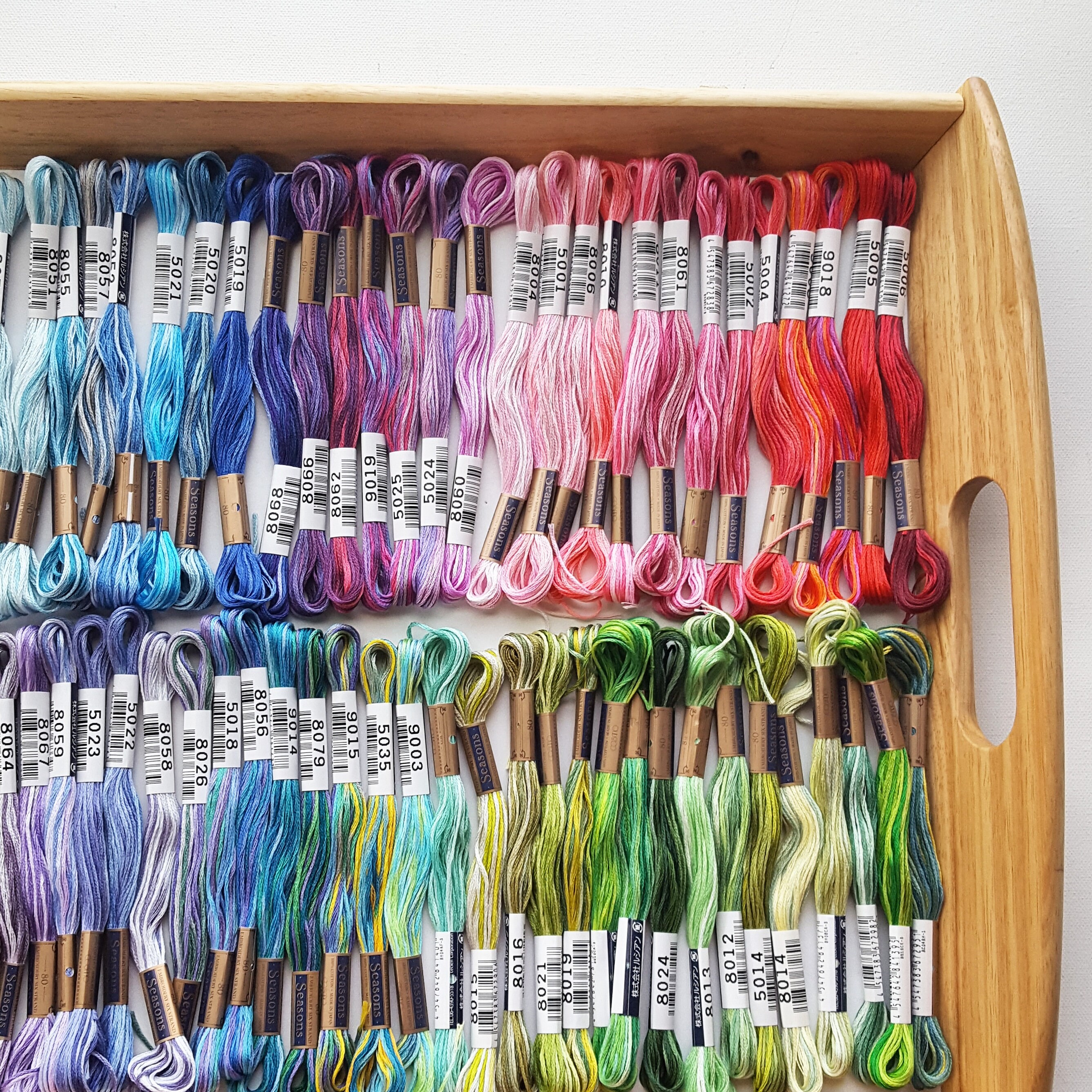 Lecien Cosmo Seasons Floss Collection, Rainbow Pack of Variegated Floss ...