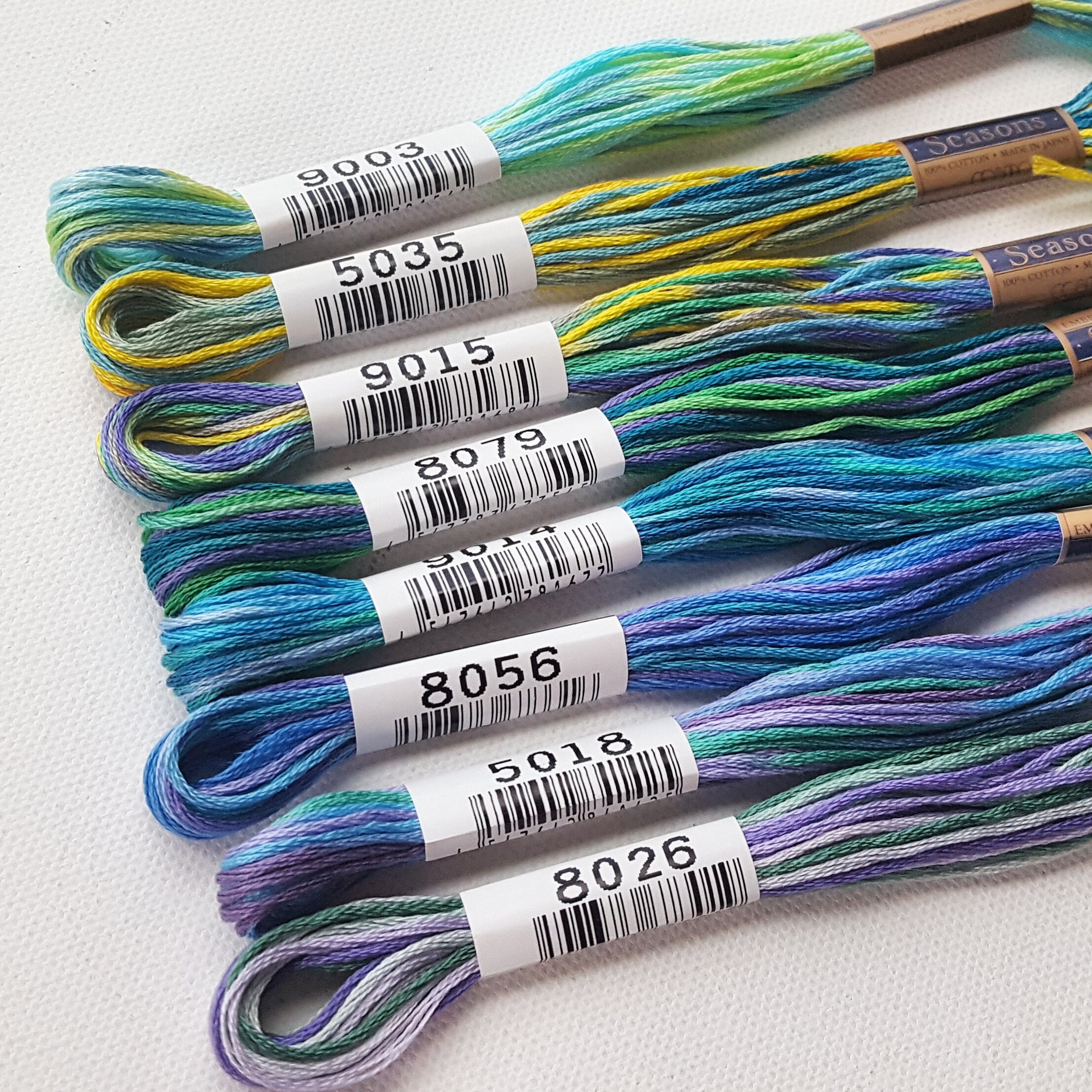 Lecien Cosmo Seasons Floss Collection, Ocean Waves Pack of Variegated ...