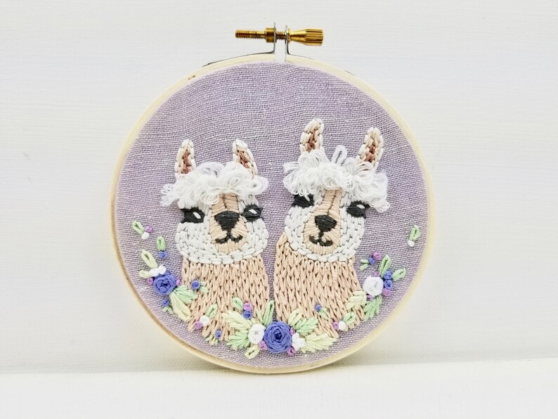 Llama Hand Embroidery Design, Modern Digital Download, DIY Animal PDF ...