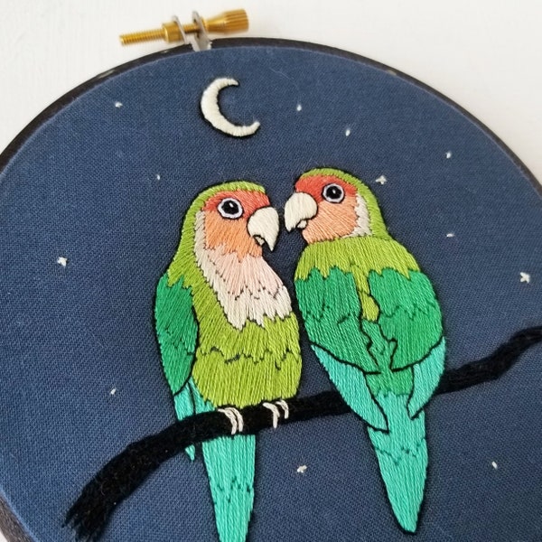 Parrot Embroidery - Etsy