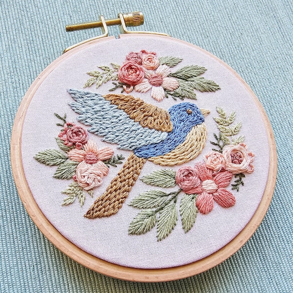 Bluebird Embroidery - Etsy