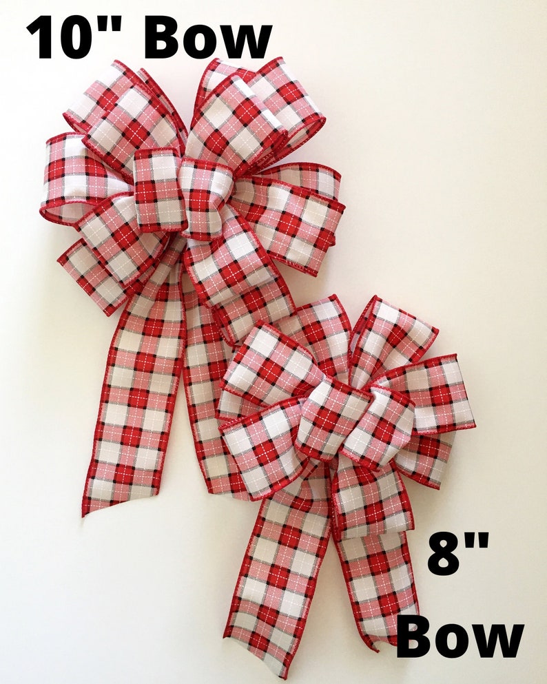 Ready Made Bows Bows for Wreaths Summer Plaid Tartan - Etsy
