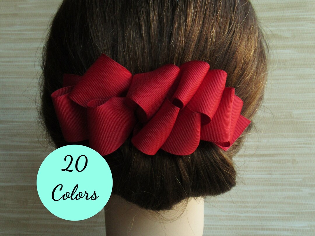 90s Hair Accessories, Hair Bow Women, 80mm French Barrette, Adult Hair ...