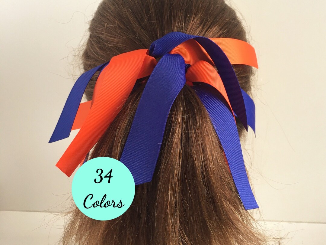 Custom Hair Tie, Ponytail Streamer, Cheerleader Hair Bow, Ponytail ...