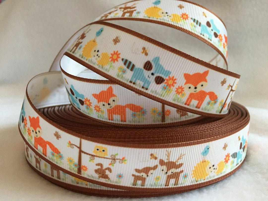 3 Yards of Ribbon Forest Animals Woodland Creatures - Etsy