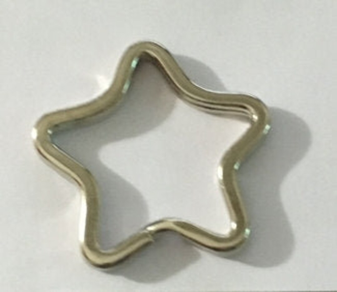 Set of 10 Star Shaped Split Ring Key Ring Keyring Split Ring - Etsy