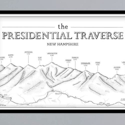 Presidential Traverse Car Decal New Hampshire 4000 Footers - Etsy