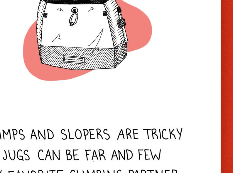 Valentine Rock Climbing Card greeting card rock climbing | Etsy