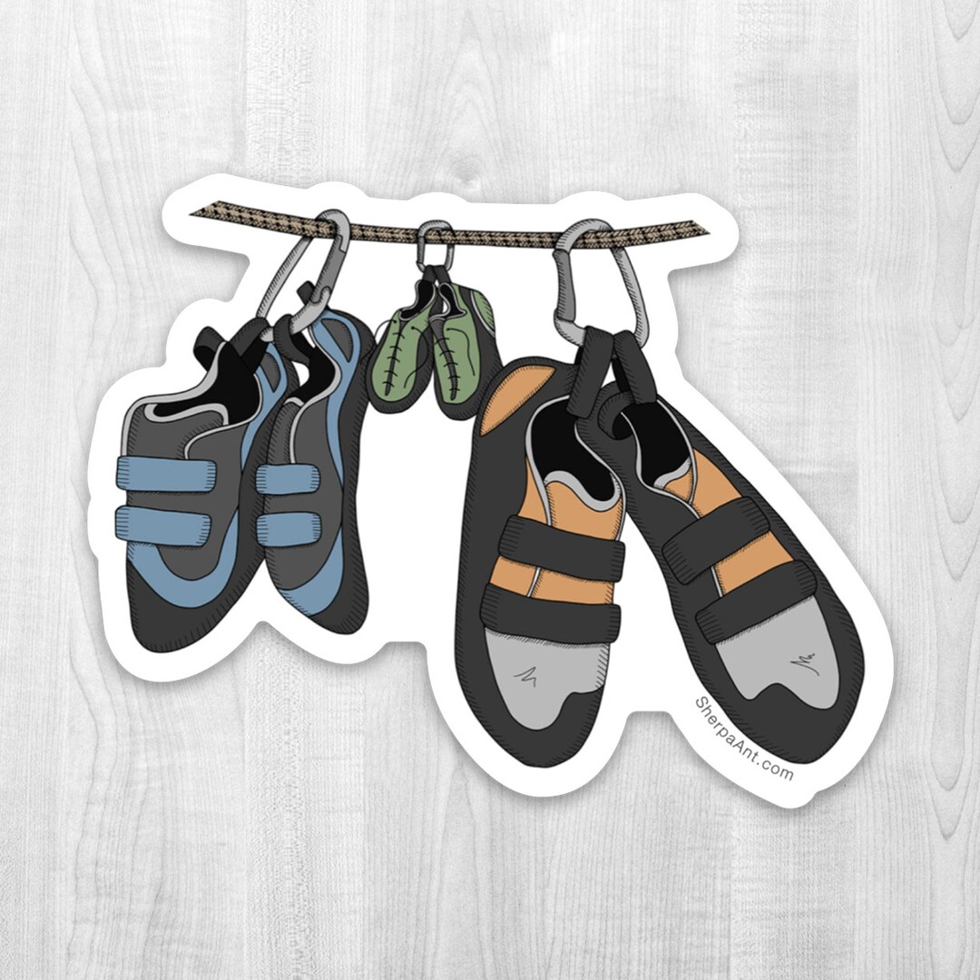 Family Climbing Shoes Sticker - Climbing, Water Bottle Sticker, Car ...