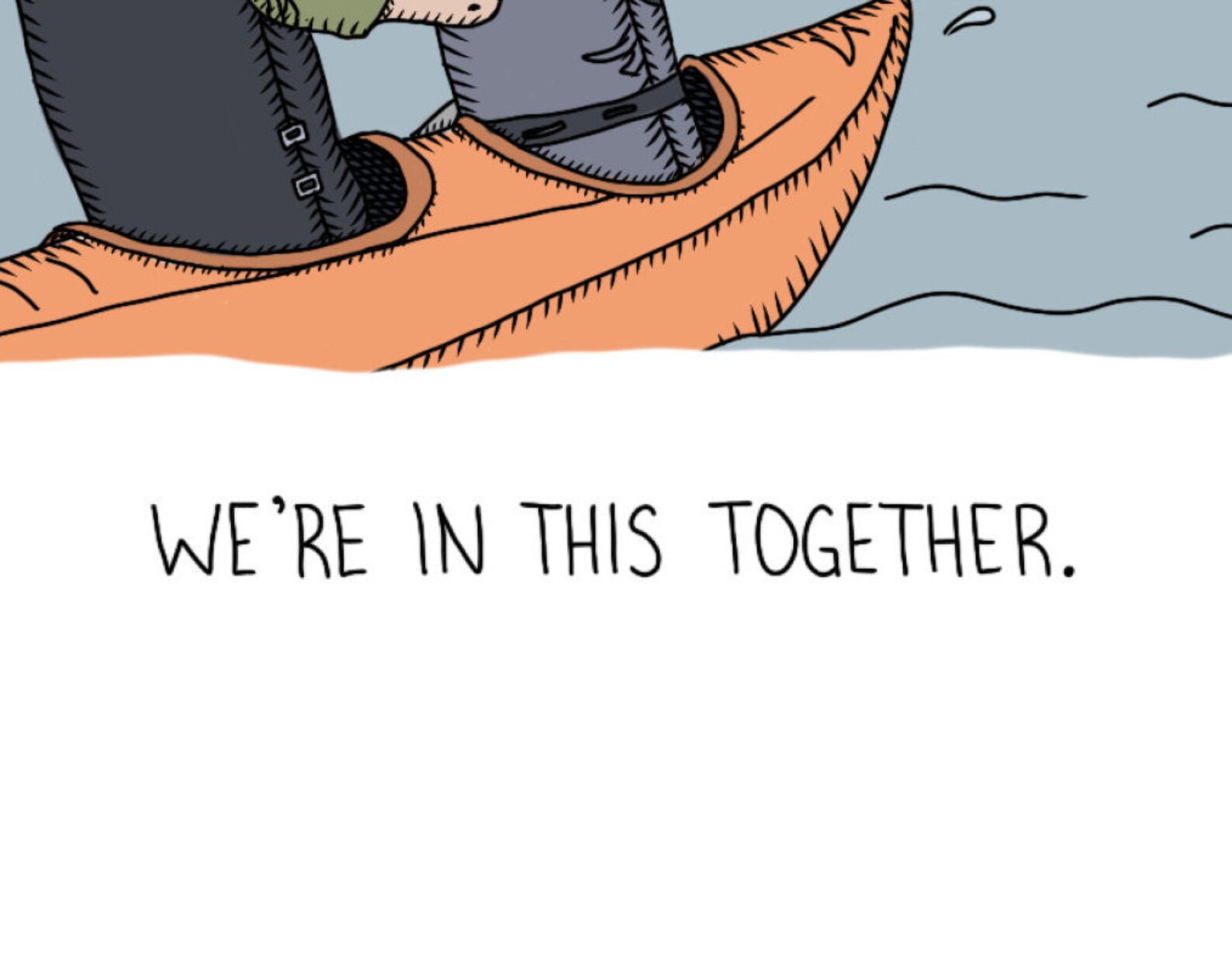 Friendship Kayak Greeting Card Kayak Card Together - Etsy